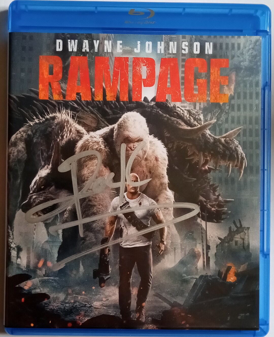 WWE Dwayne the Rock Johnson Autographed Signed Rampage Blu Ray - Etsy