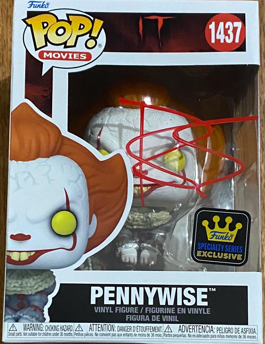 Bill Skarsgard Autographed It Pennywise Funko Pop #1437 - Etsy