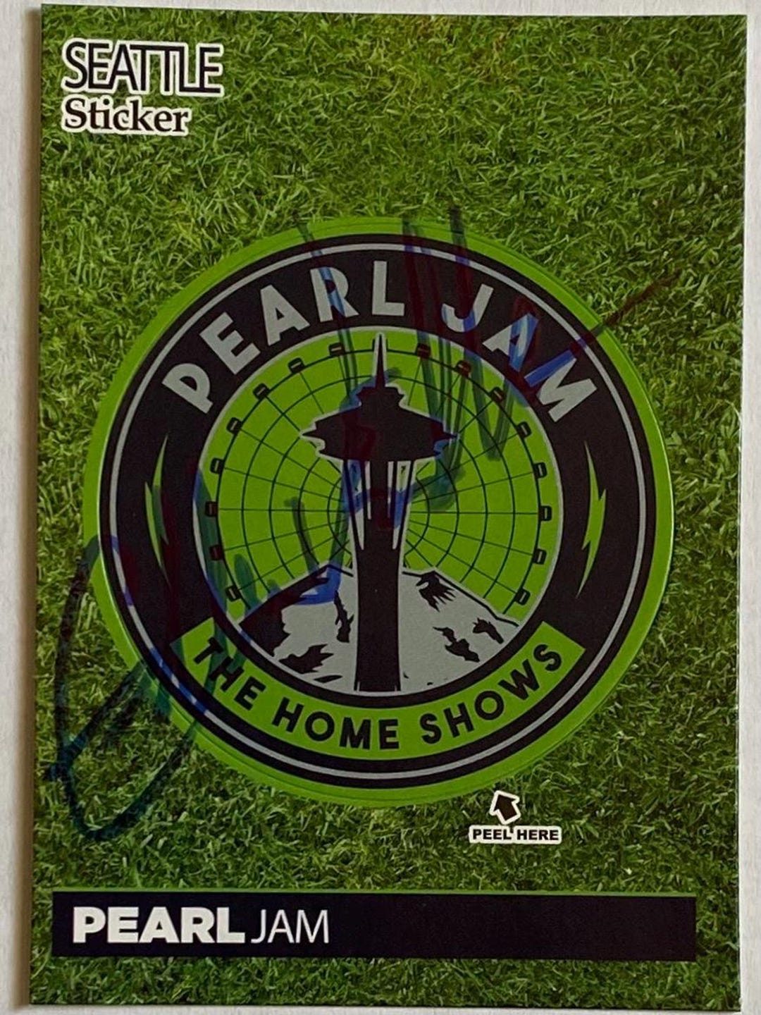 Eddie Vedder Autographed Pearl Jam Seattle Sticker Card - Etsy