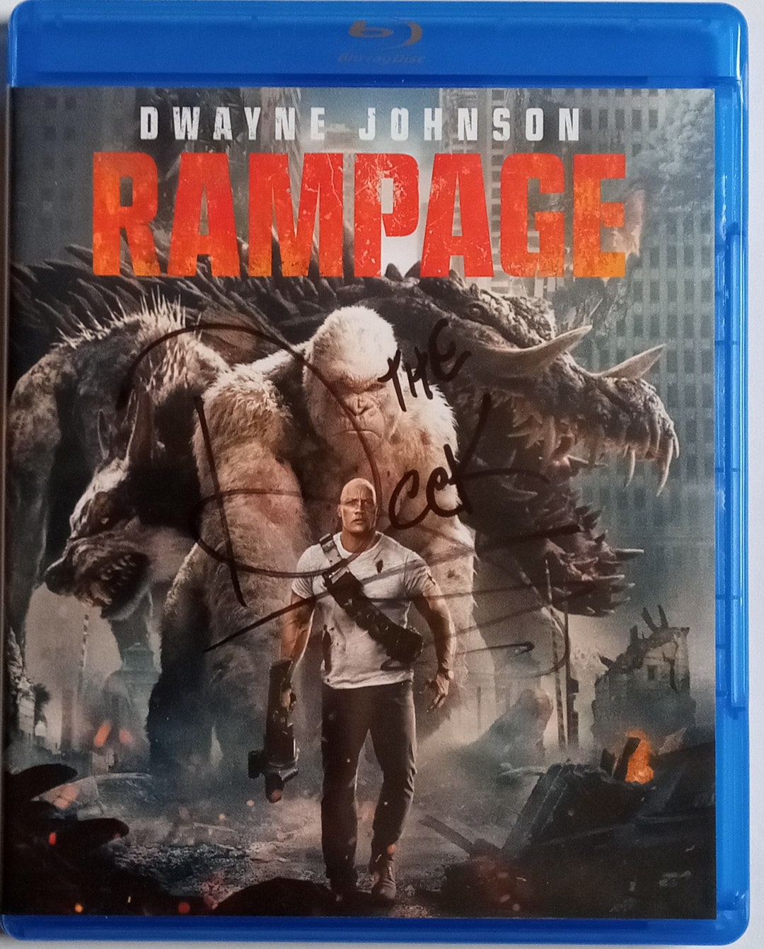 Dwayne the Rock Johnson Autographed Signed Rampage Blu Ray - Etsy