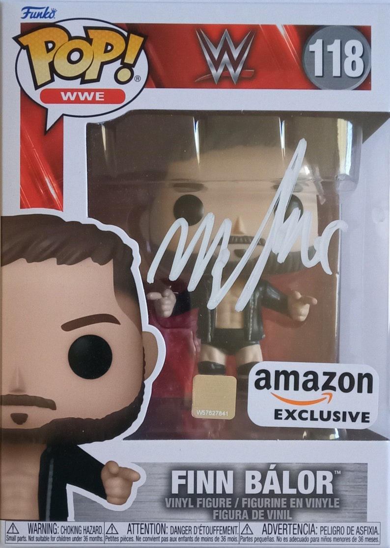 WWE Finn Balor Autographed Funko Pop #118 - Etsy