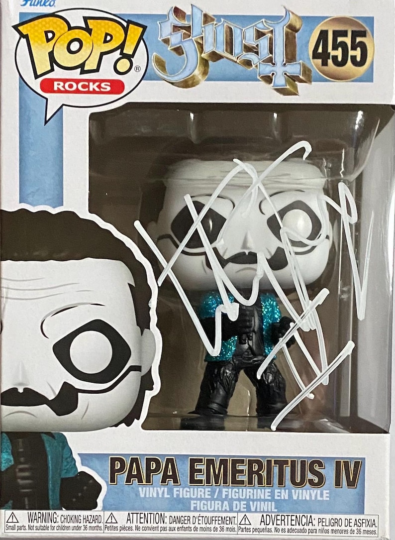 Tobias Forge Autographed Signed Ghost Funko Pop #455 - Papa Emeritus - Etsy