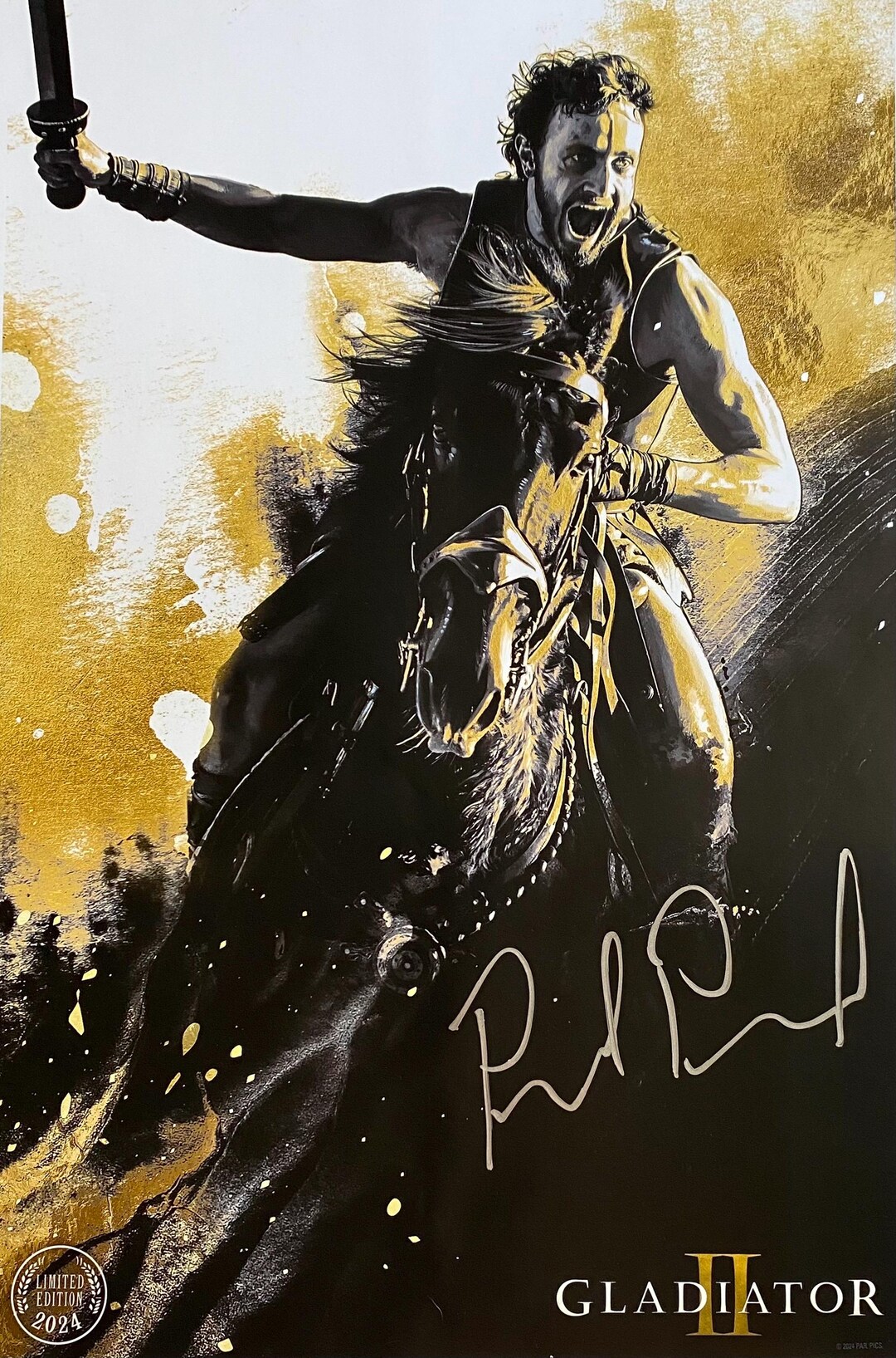 Pedro Pascal Autographed Gladiator 2 Movie Poster 12”x18” - Etsy