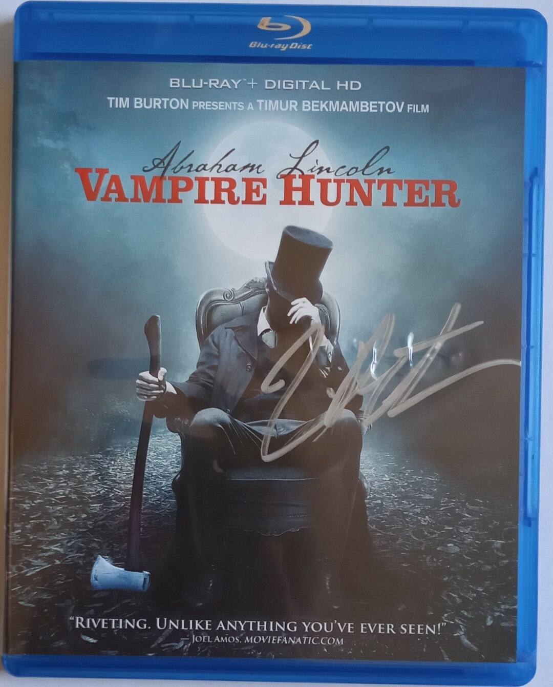 Tim Burton Autographed Signed Abraham Lincoln Vampire Hunter Blu Ray - Etsy