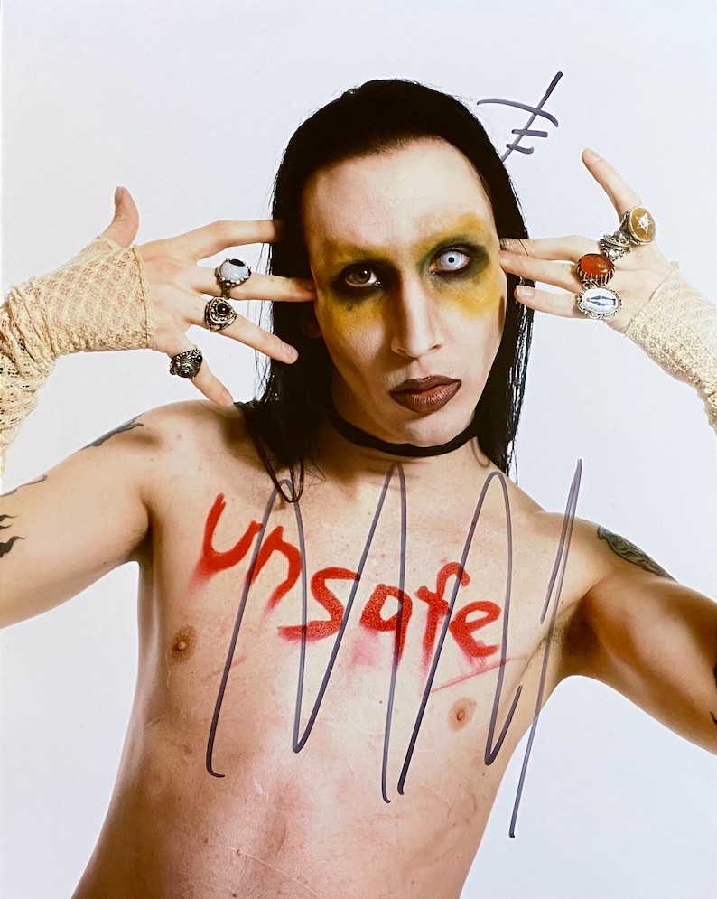 Marilyn Manson Autographed 8x10 Photo - Etsy