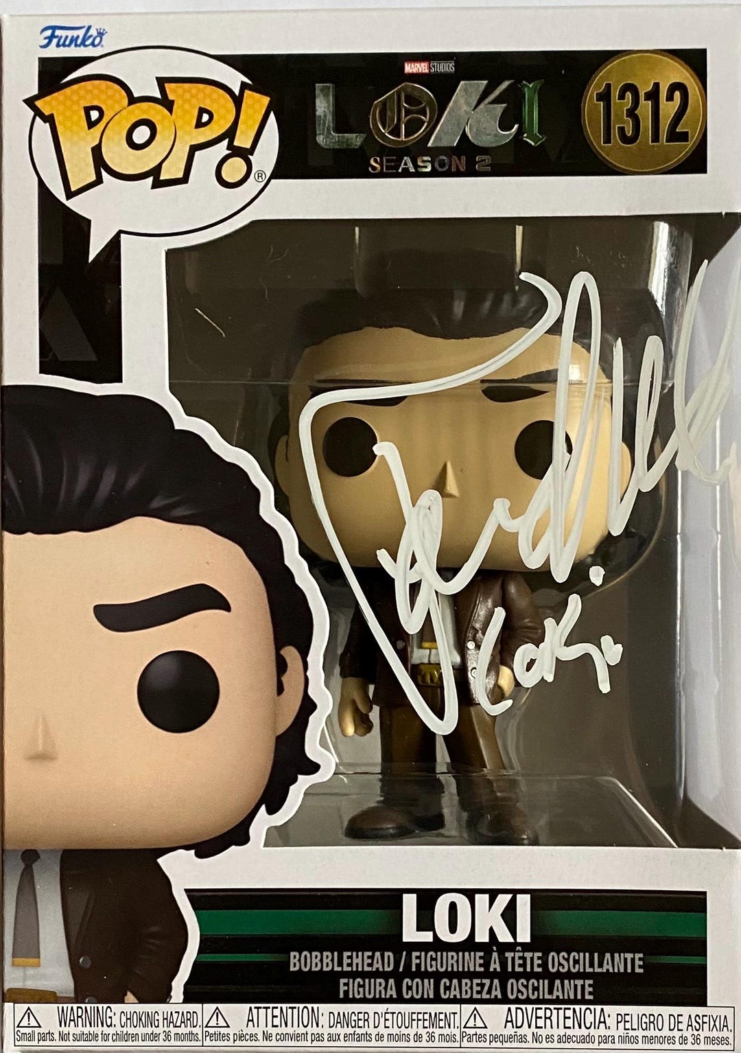 Tom Hiddleston Autographed Loki Funko Pop 1312 - Etsy