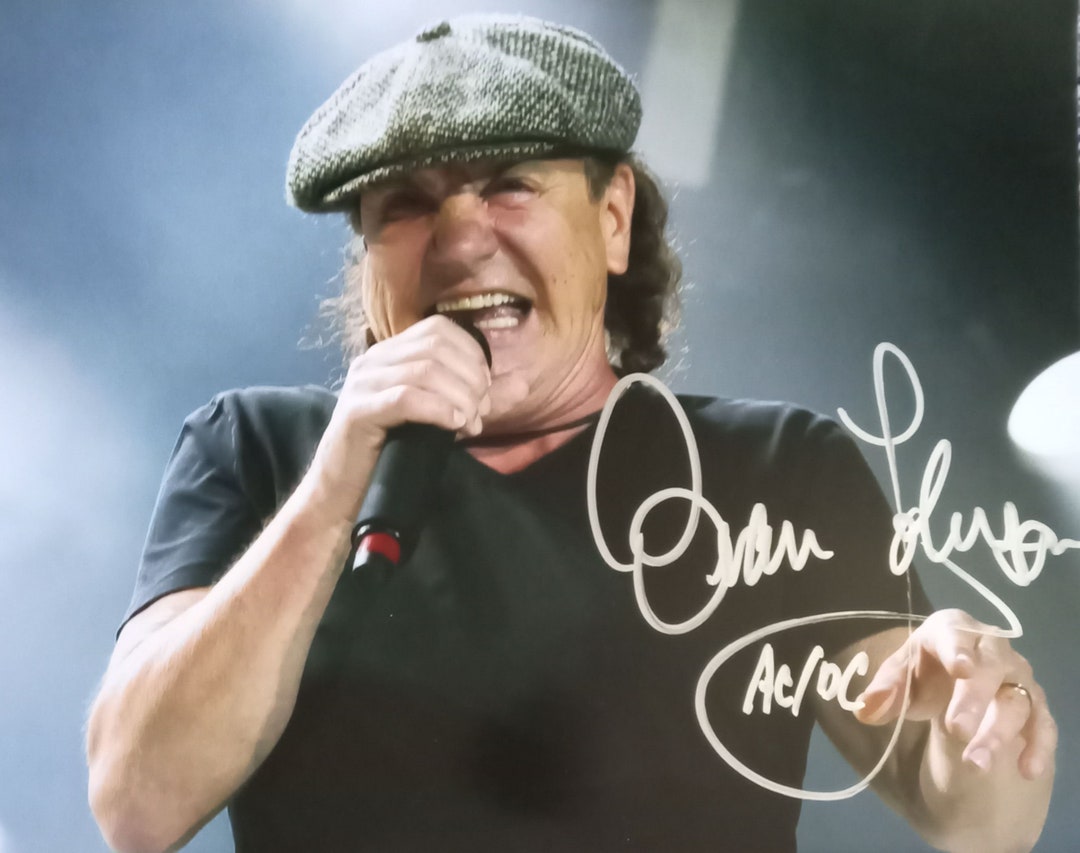 Brian Johnson Signed AC/DC 8x10 Photo - Etsy