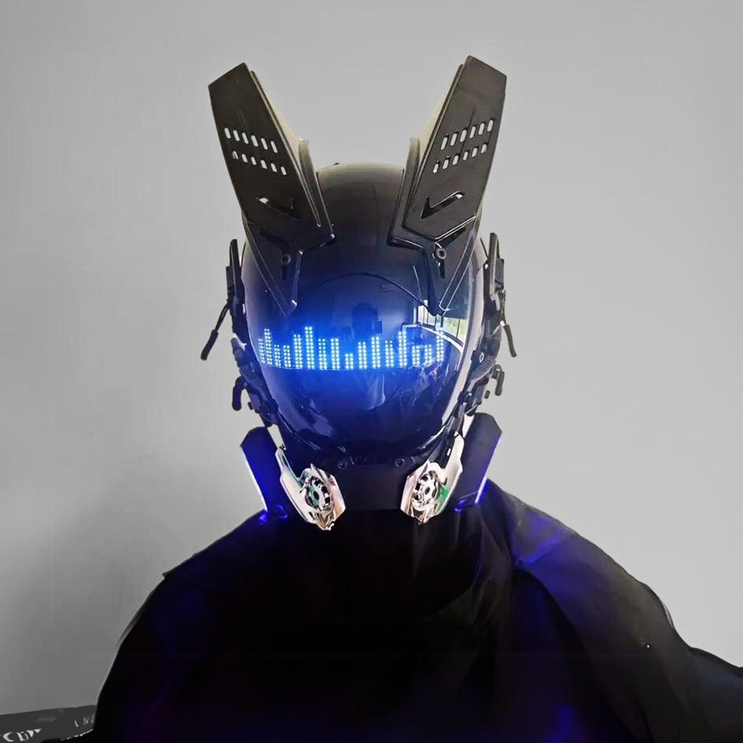 Cyberpunk Mask, Cybergoth Techwear Mask, Cyberpunk Helmet, Futurstic ...