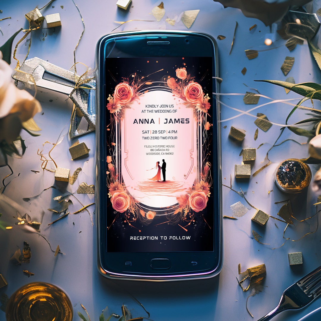 Digital Science Fiction Wedding Invitation Ecard With Animation ...