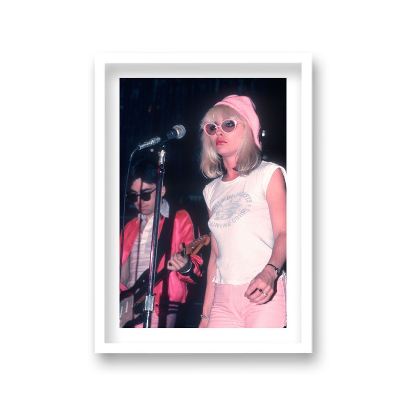 Debbie Harry Live on Stage With Blondie Pink Beret Pink Shades Pink ...