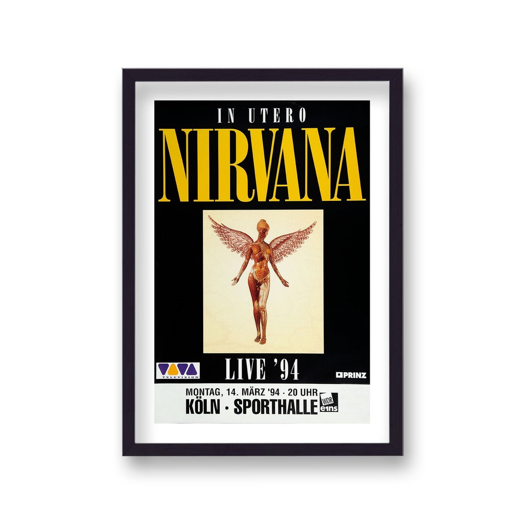 Nirvana in Utero Vintage Tour Poster German - Etsy