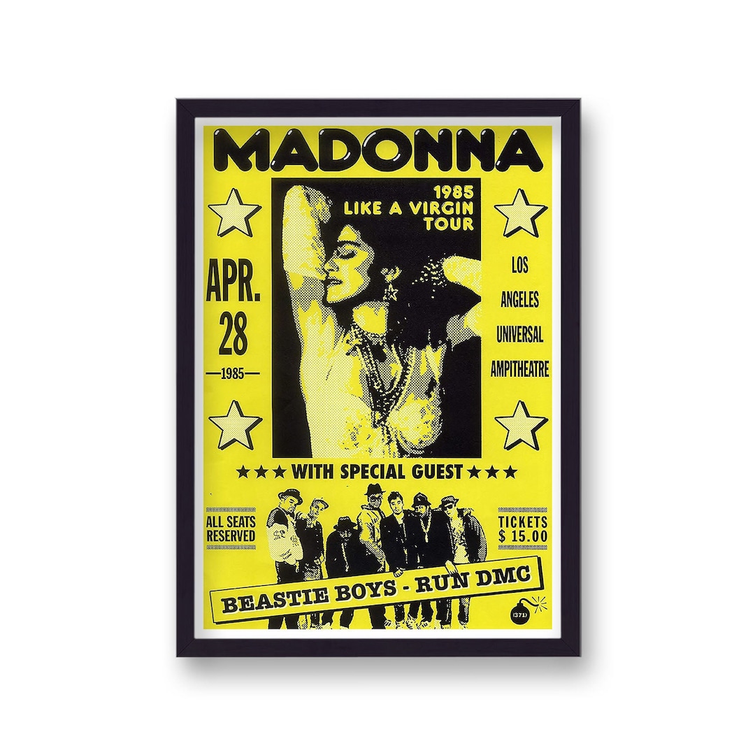 Madonna Beastie Boys Run DMC Like A Virgin Tour 1985 Vintage Poster - Etsy