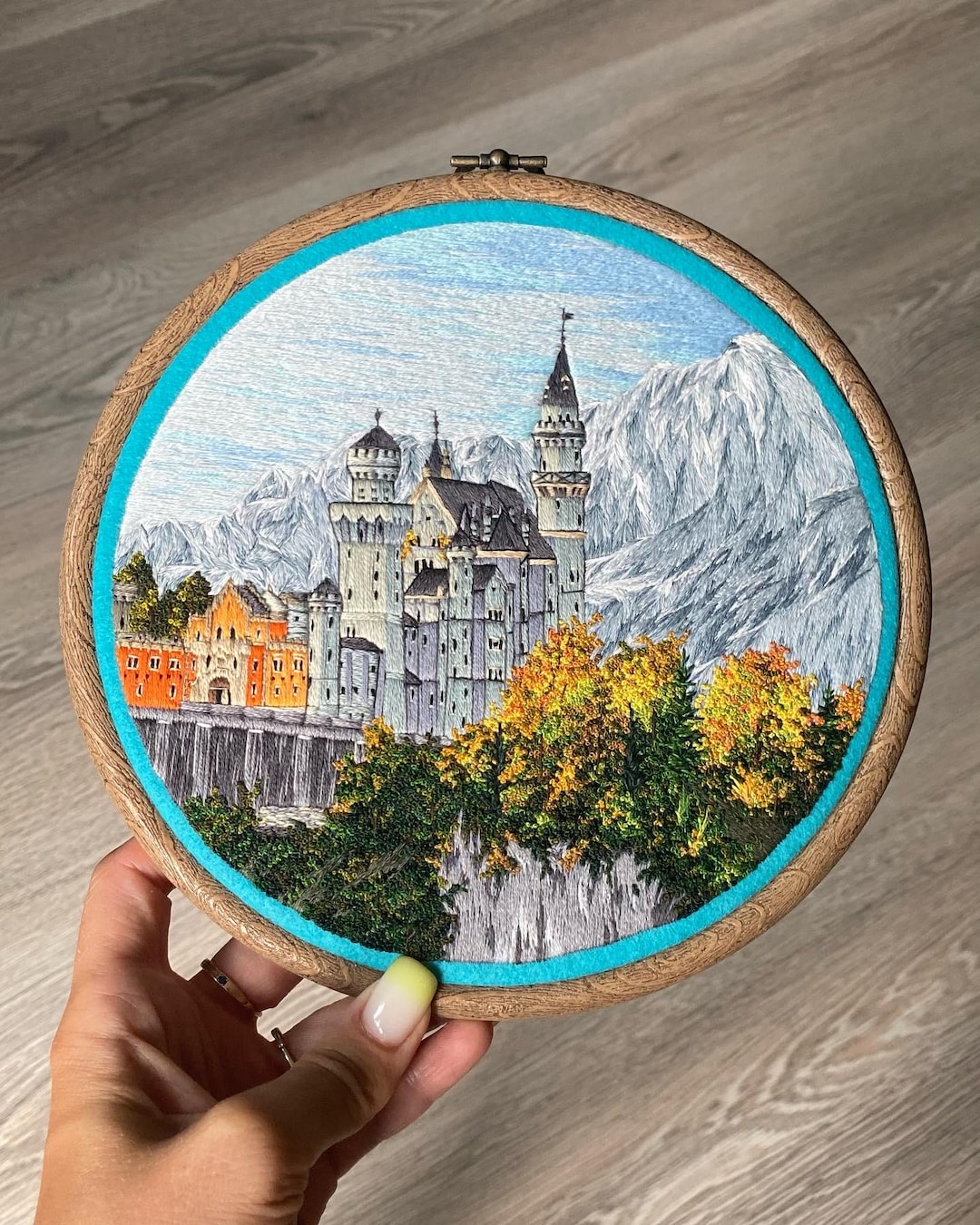 Finished Embroidery, Handmade Embroidery, Embroidered Landscape ...