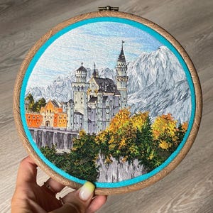Finished Embroidery, Handmade Embroidery, Embroidered Landscape ...