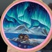 PDF Embroidery Pattern Northern Lights, Embroidery Mountains, Landscape ...