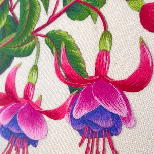 PDF Embroidery Pattern Fuchsia, Embroidery Fuchsia, Flower Embroidery ...