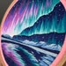 PDF Embroidery Pattern Northern Lights, Embroidery Mountains, Digital ...