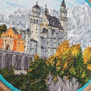 Finished Embroidery, Handmade Embroidery, Embroidered Landscape ...