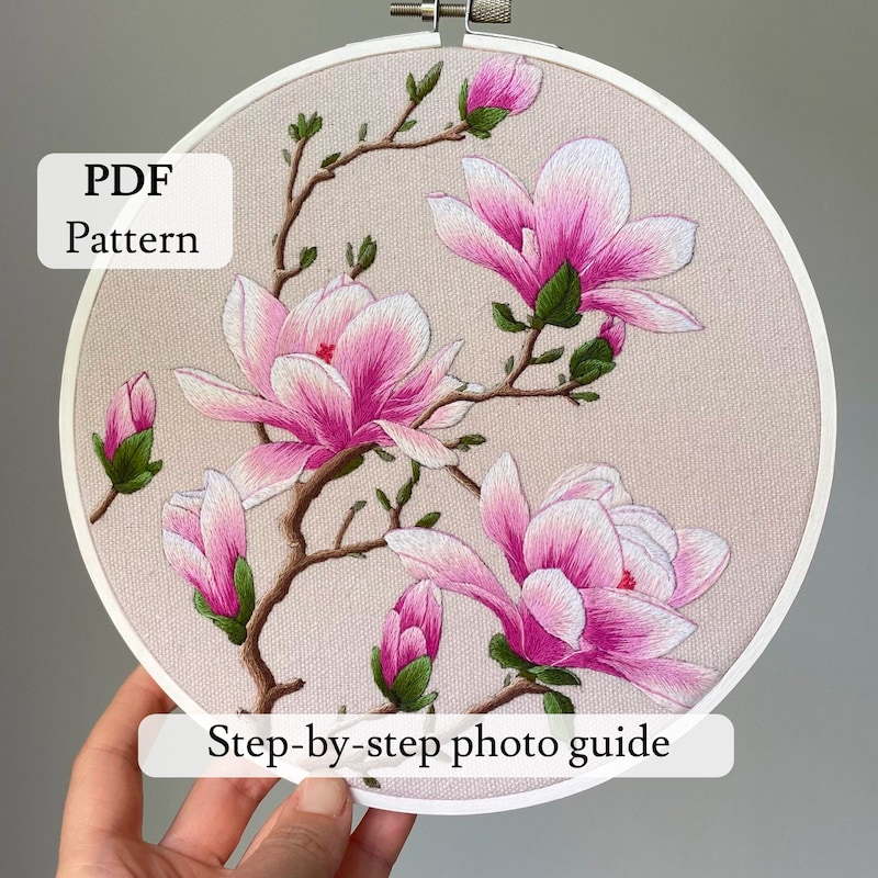 Flower Embroidery Pattern - Etsy
