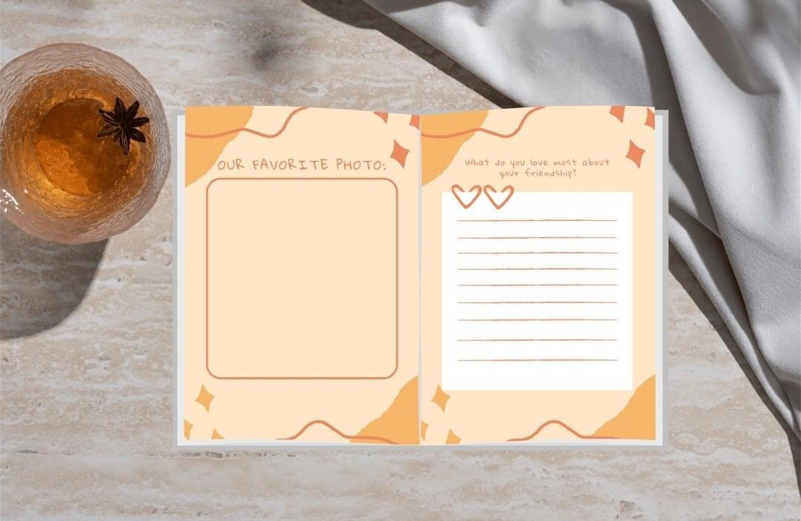 Best Friend Memory Book | Printable Journal for Best Friends | Gift ...