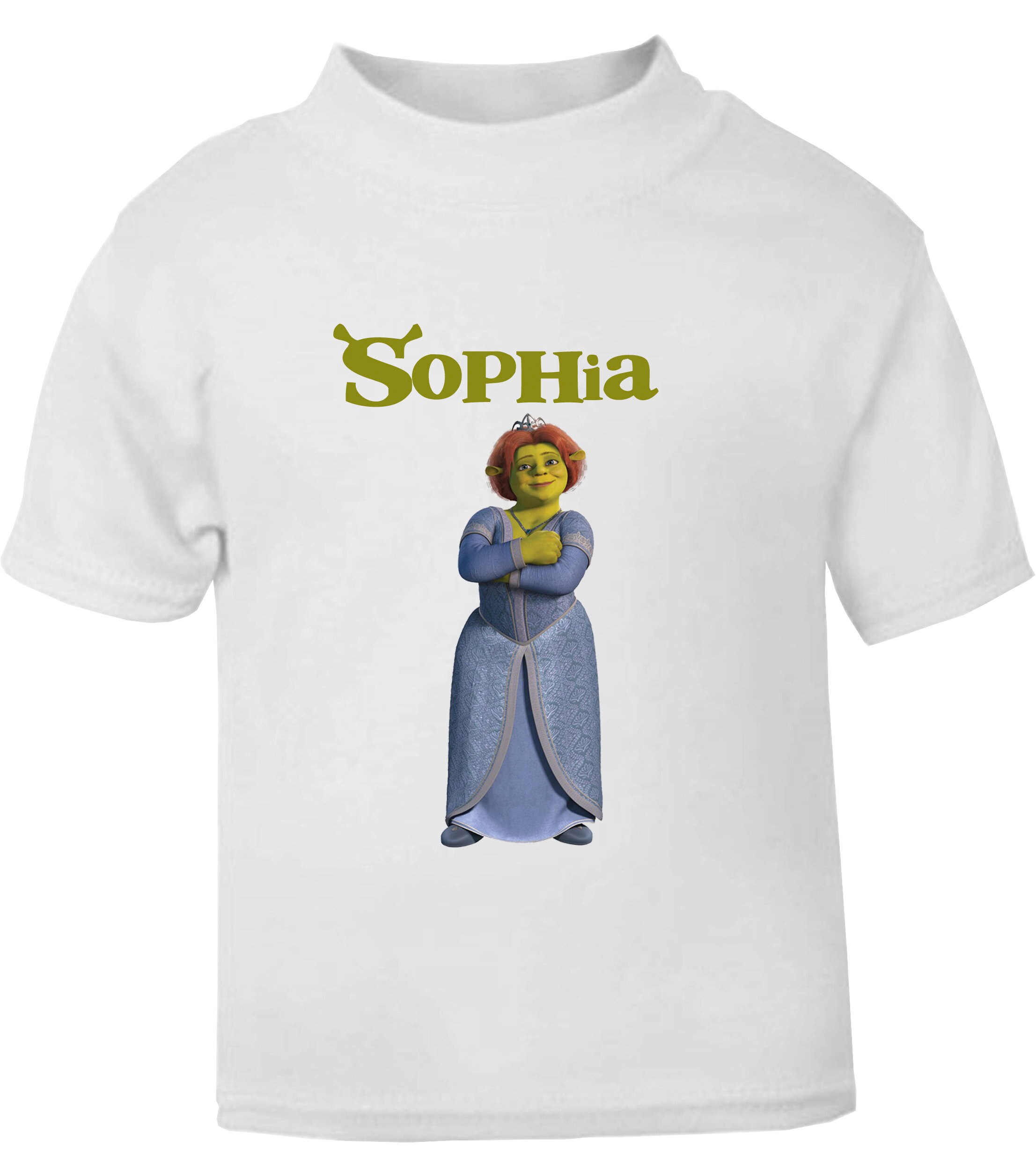 Shrek Girls/boys Personalised Short Sleeve T Shirt With Your Own Name ...