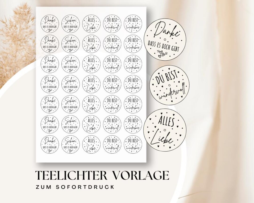 Tealight Template to Print | You Are Wonderful | Thank You for Being ...