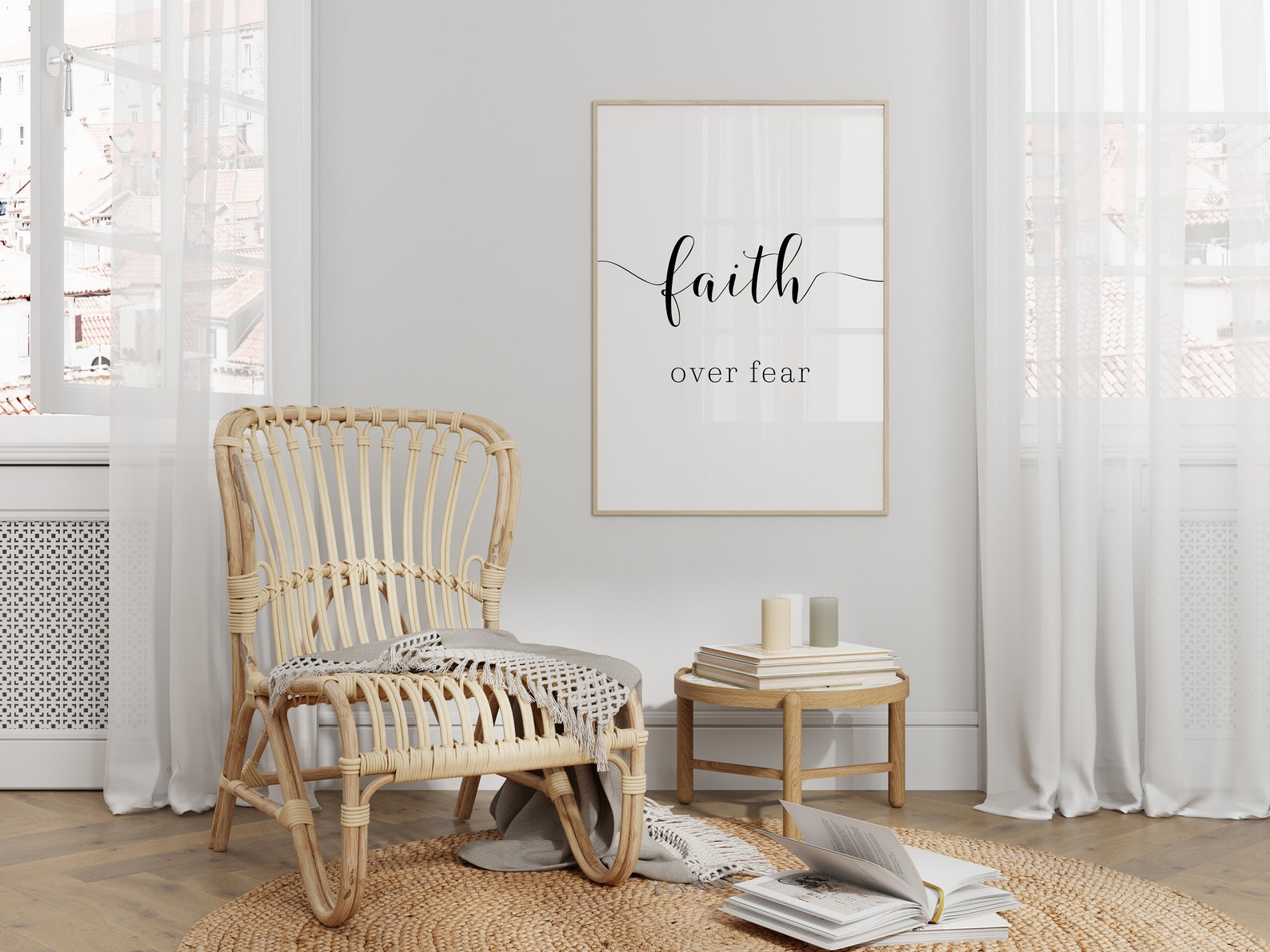 Faith Over Fear Wall Art, Faith Printable Quotes, Bible Verse Print ...