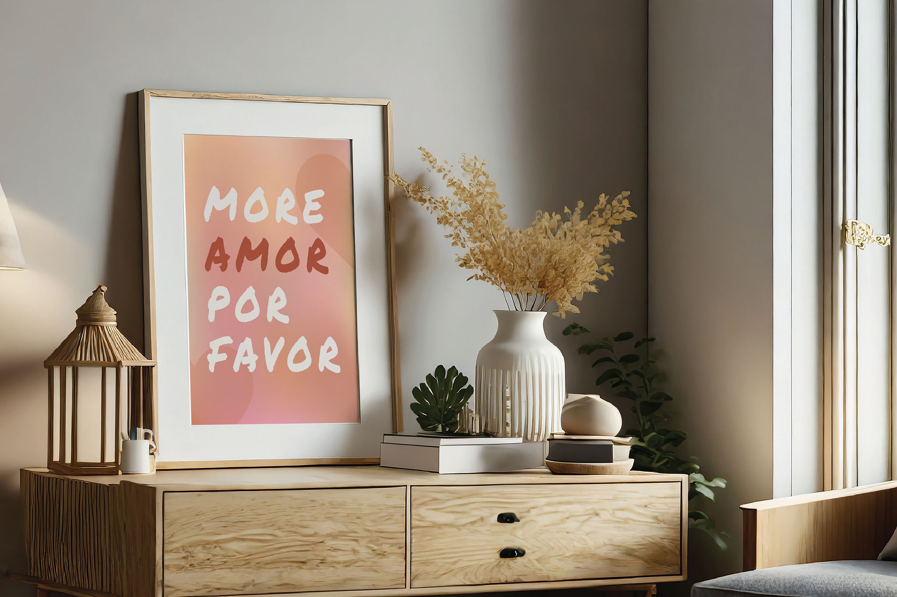More Amor Por Favor, Love Quote Wall Art, Romantic Gift for Anniversary ...
