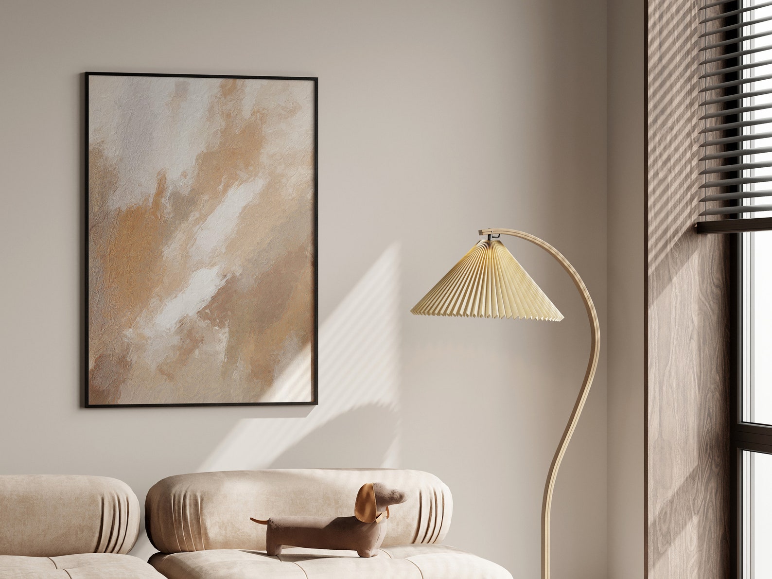 Earthy Neutral Abstract Wall Art Contemporary Minimalist Painting ...
