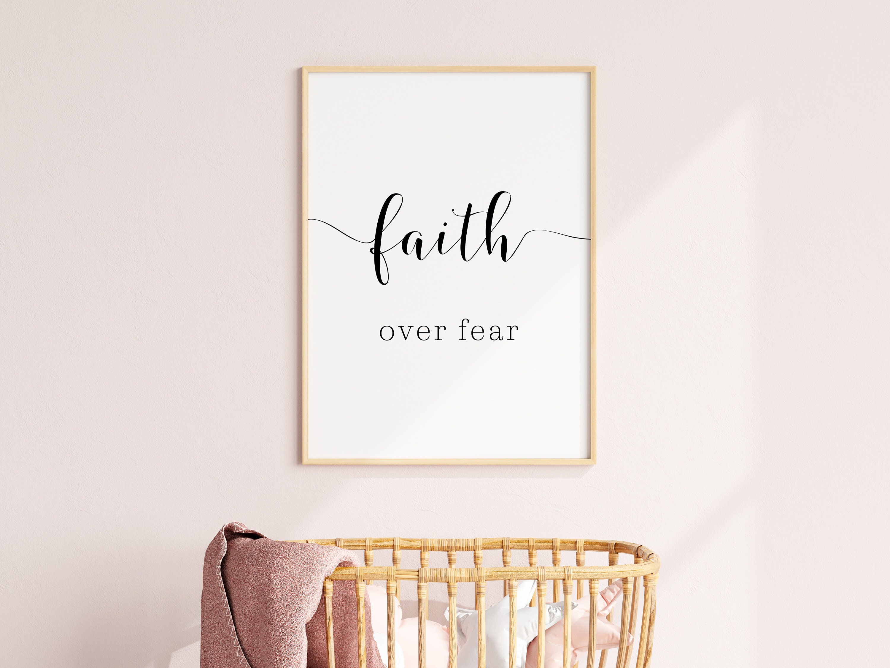 Faith Over Fear Wall Art, Faith Printable Quotes, Bible Verse Print ...