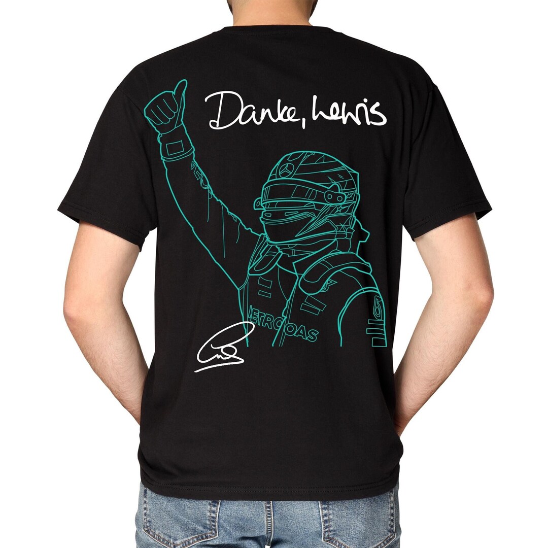 Danke Lewis Tribute T Shirt Lewis Hamilton Racing Driver Top Formula 1 ...