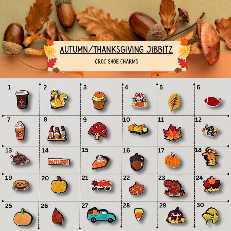 Thanksgiving Charms - Etsy