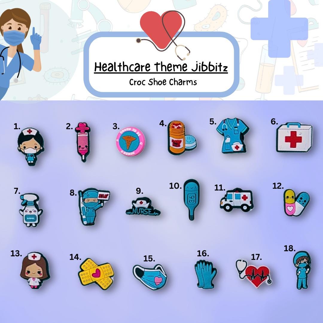 Healthcare Workers Jibbitz Croc Shoe Charms First Responders Croc ...