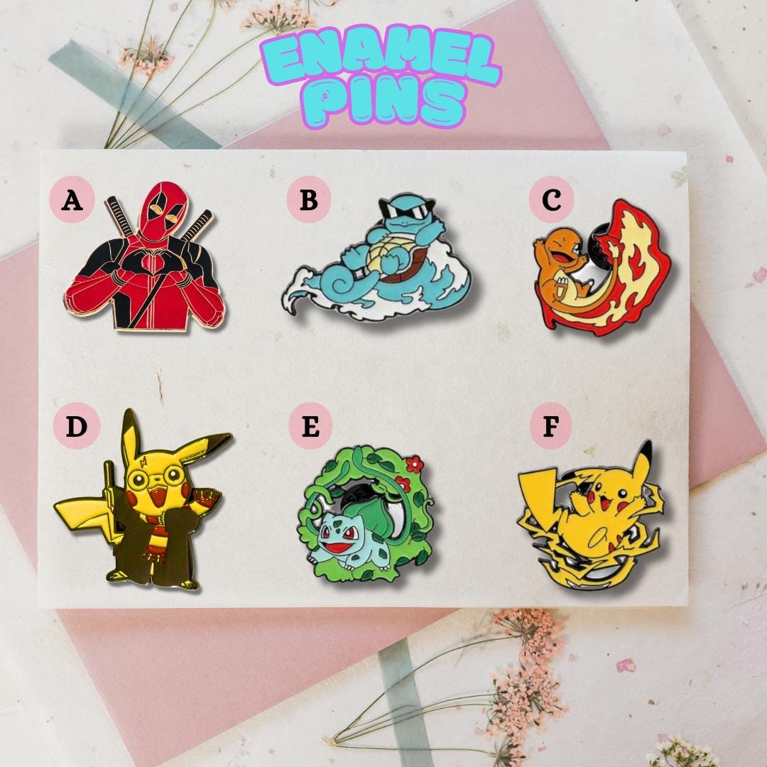 Enamel Pin Lapel Pins Deadpool Pokemon Accessories Backpack Pins Harry ...