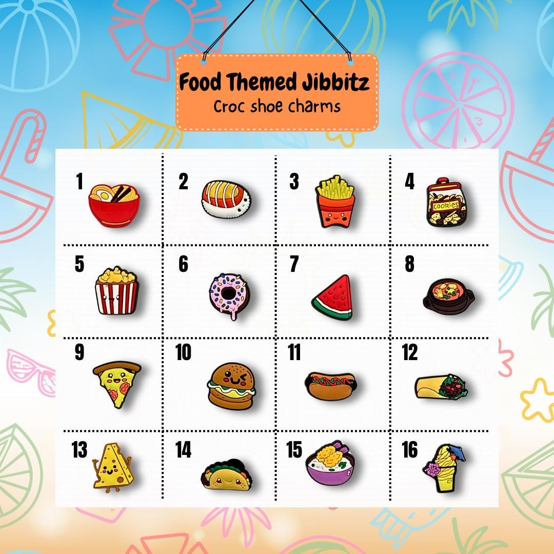 Fun Food Croc Shoe Charm Cute Snack Shoe Accessories Perfect Gift for ...