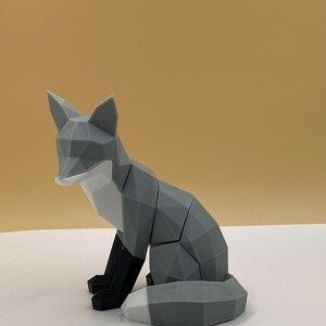 3D Magnetic Fox Puzzle: Geometric Customizable Fox Gift - Etsy