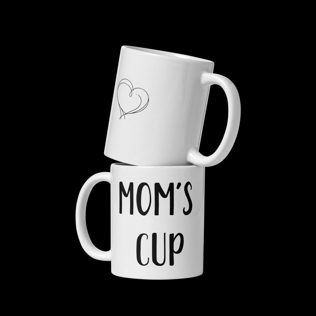 White, Shiny Mug "mom's Cup" - Etsy