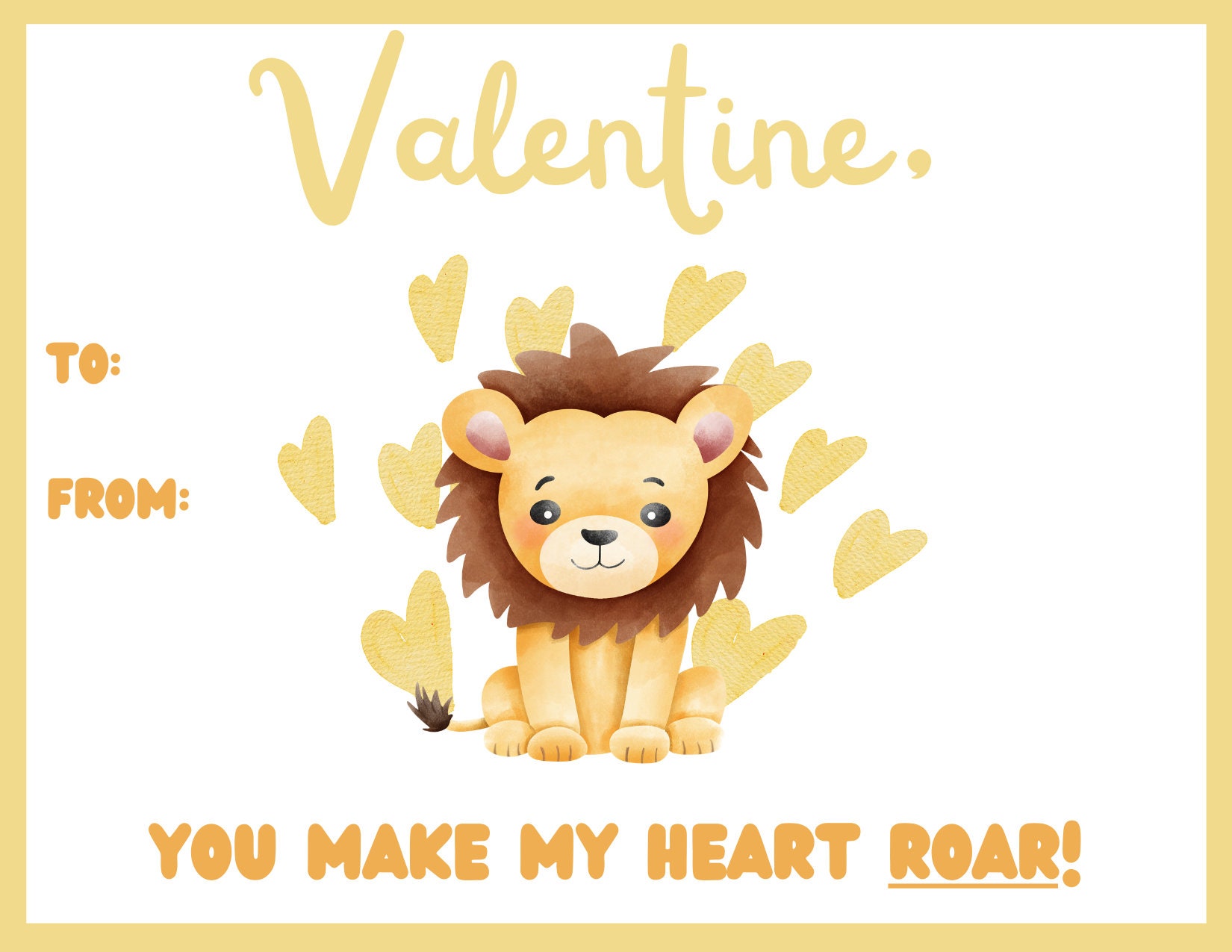 Printable Zoo Animals Valentine's Day Cards - Etsy
