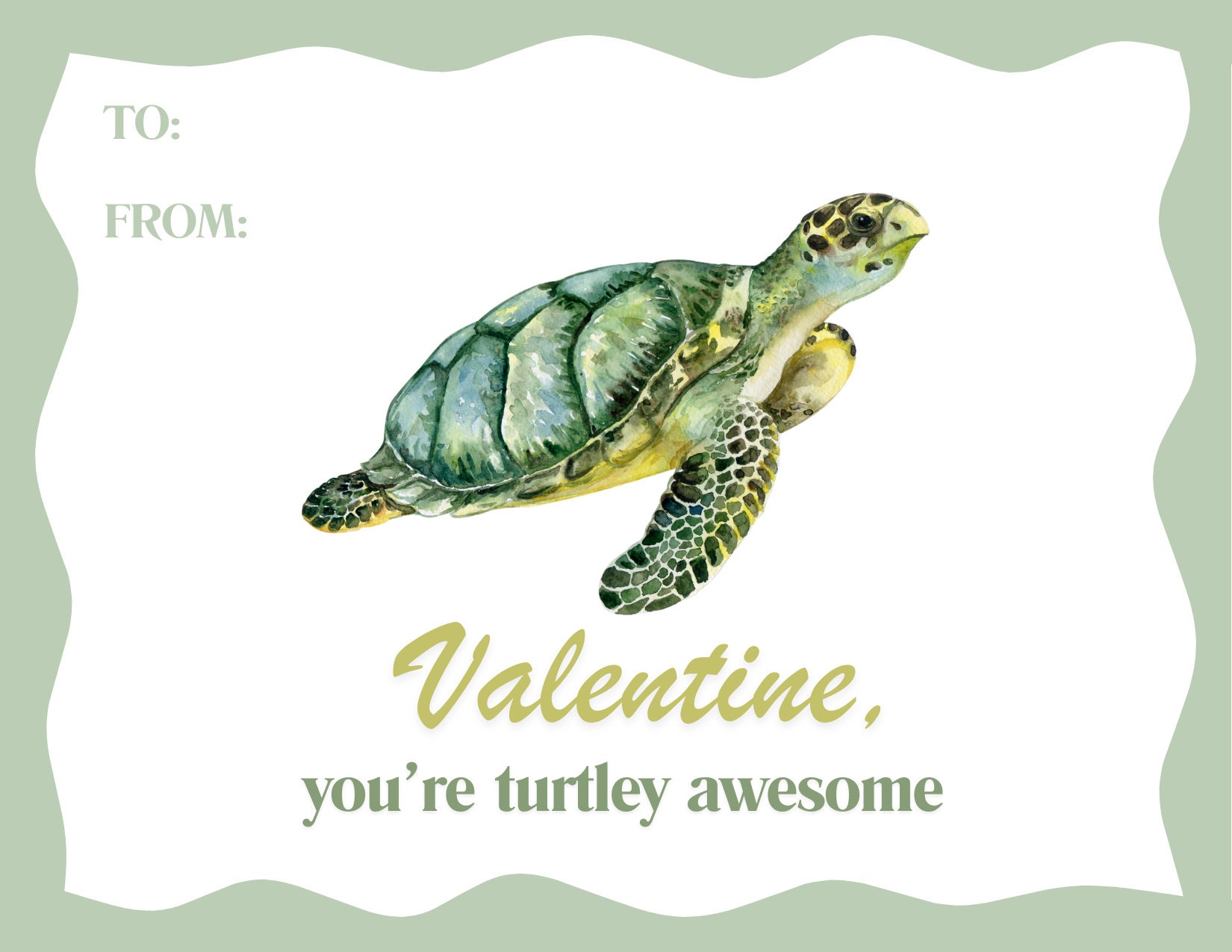 Printable Marine Animal Valentine's Day Cards - Etsy