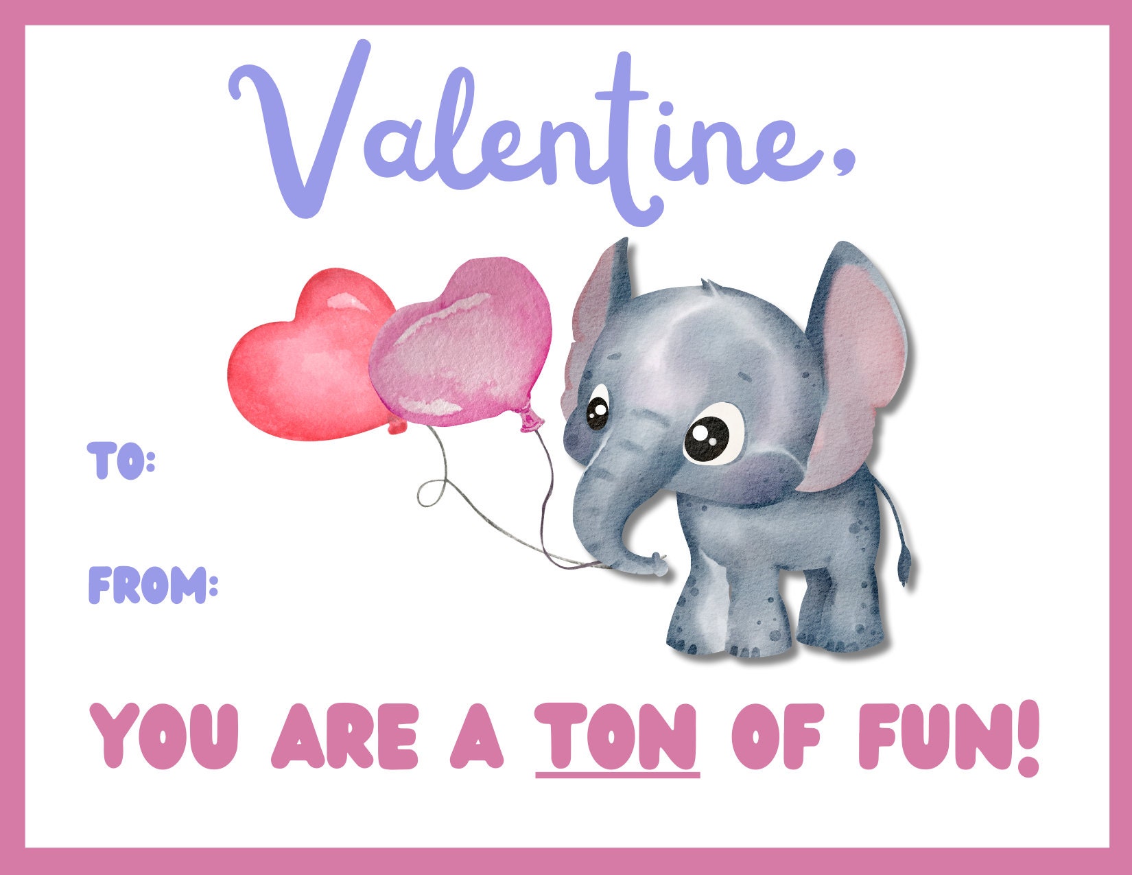 Printable Zoo Animals Valentine's Day Cards - Etsy