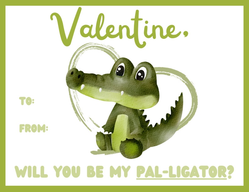 Printable Zoo Animals Valentine's Day Cards - Etsy