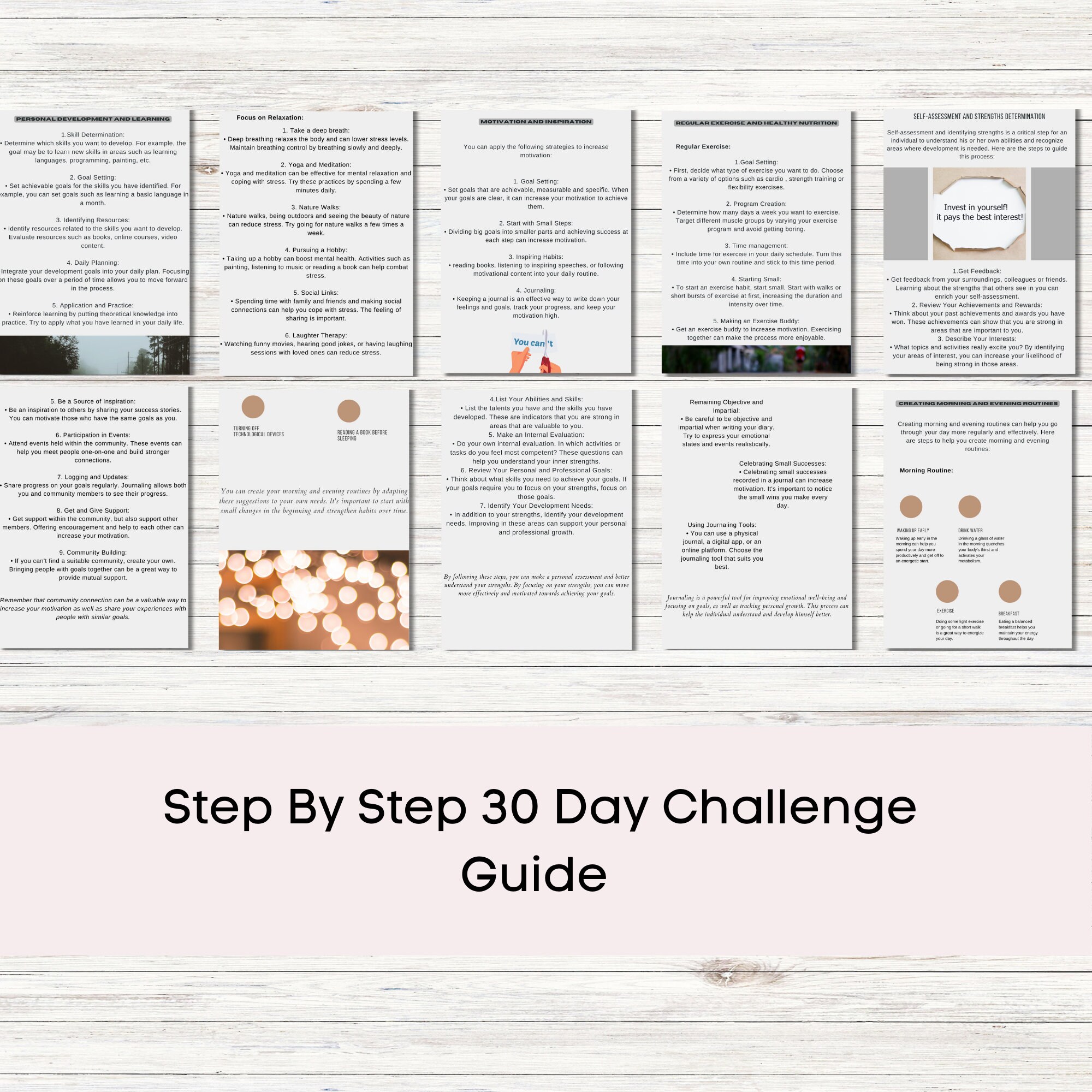 30 Day Challenge Guide Pdf,unleash Your Potential,goal-setting Made ...