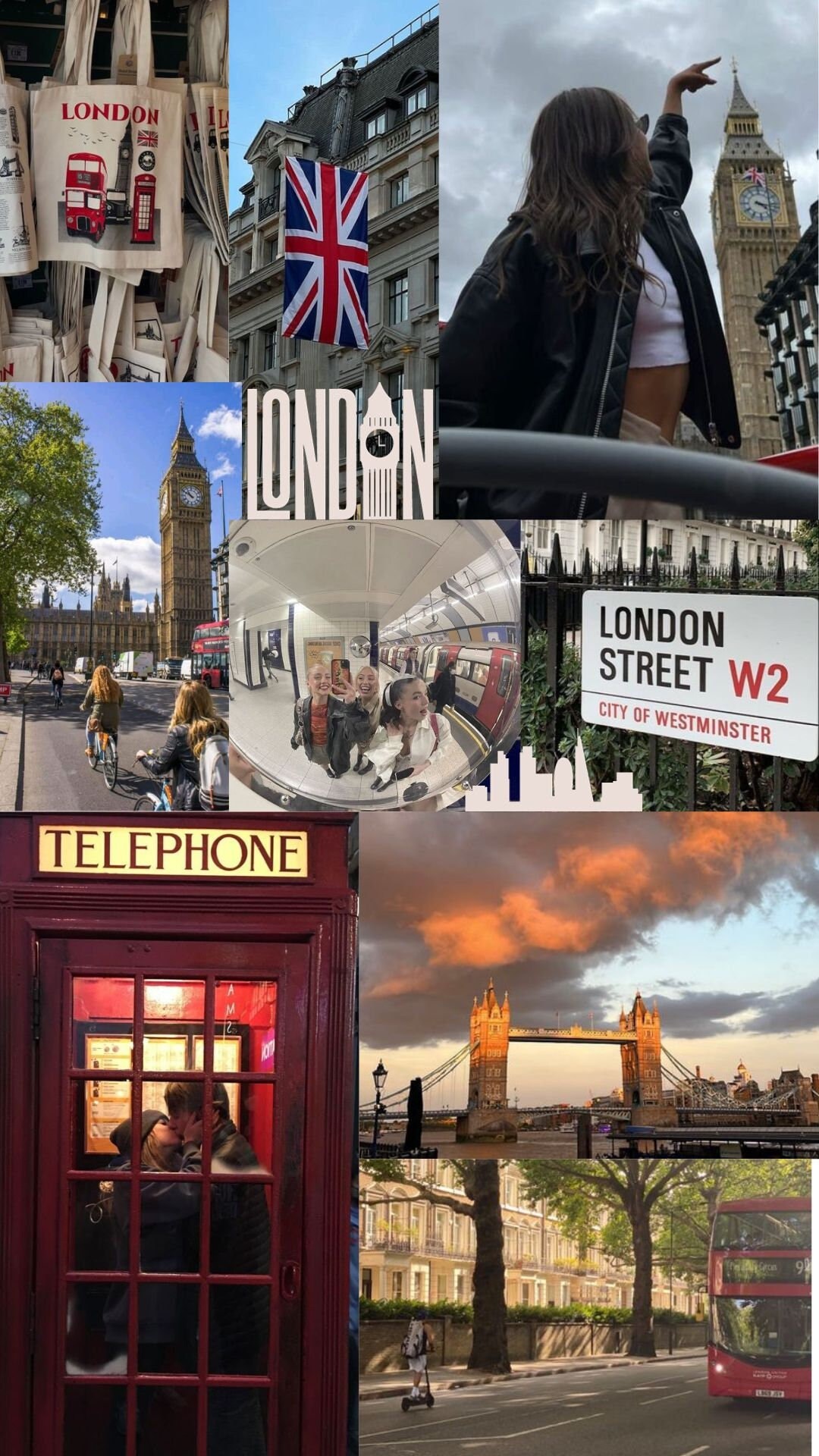 London Vibes Collage for Phone Wallpaper - Etsy