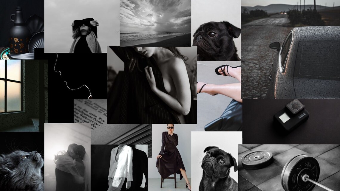 Black Eesthetic Desktop Wallpaper - Etsy