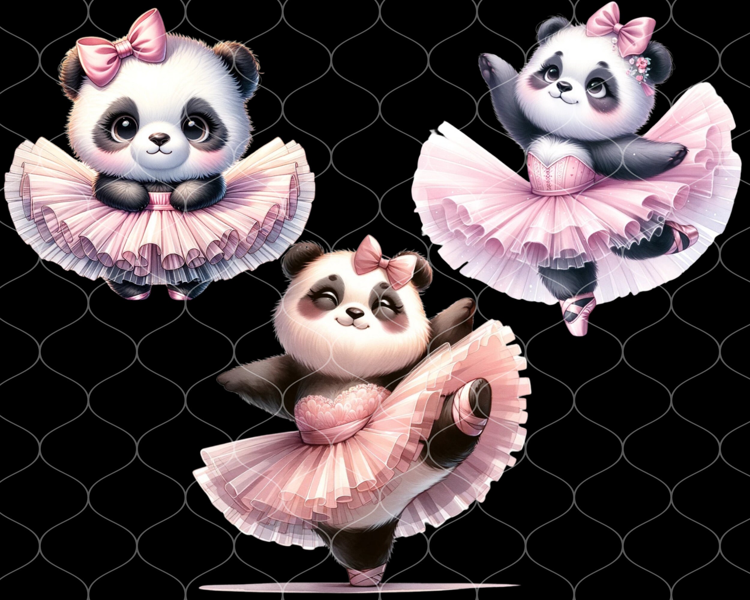 Cute Panda Ballerina, 22 PNG, Ballerina Clipart, Pink Ballerina Png ...