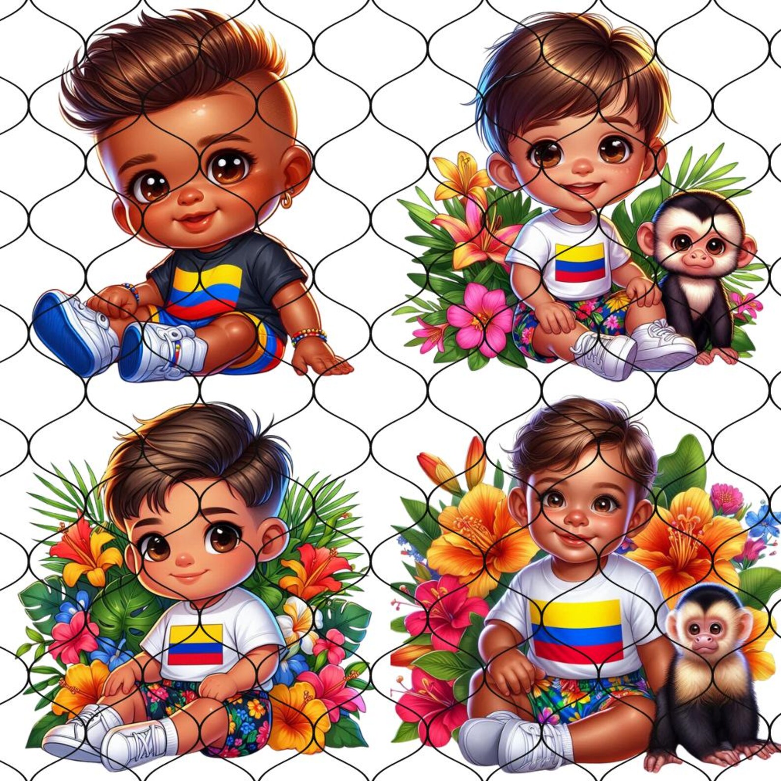 35 Chibi Cute Colombian Baby Boy Png, Colombian Boy Png, Proud ...