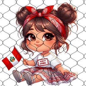 Cute Chibi Peruvian Baby Girl Png, 20 PNG, Proud Peruvian, Peruvian ...