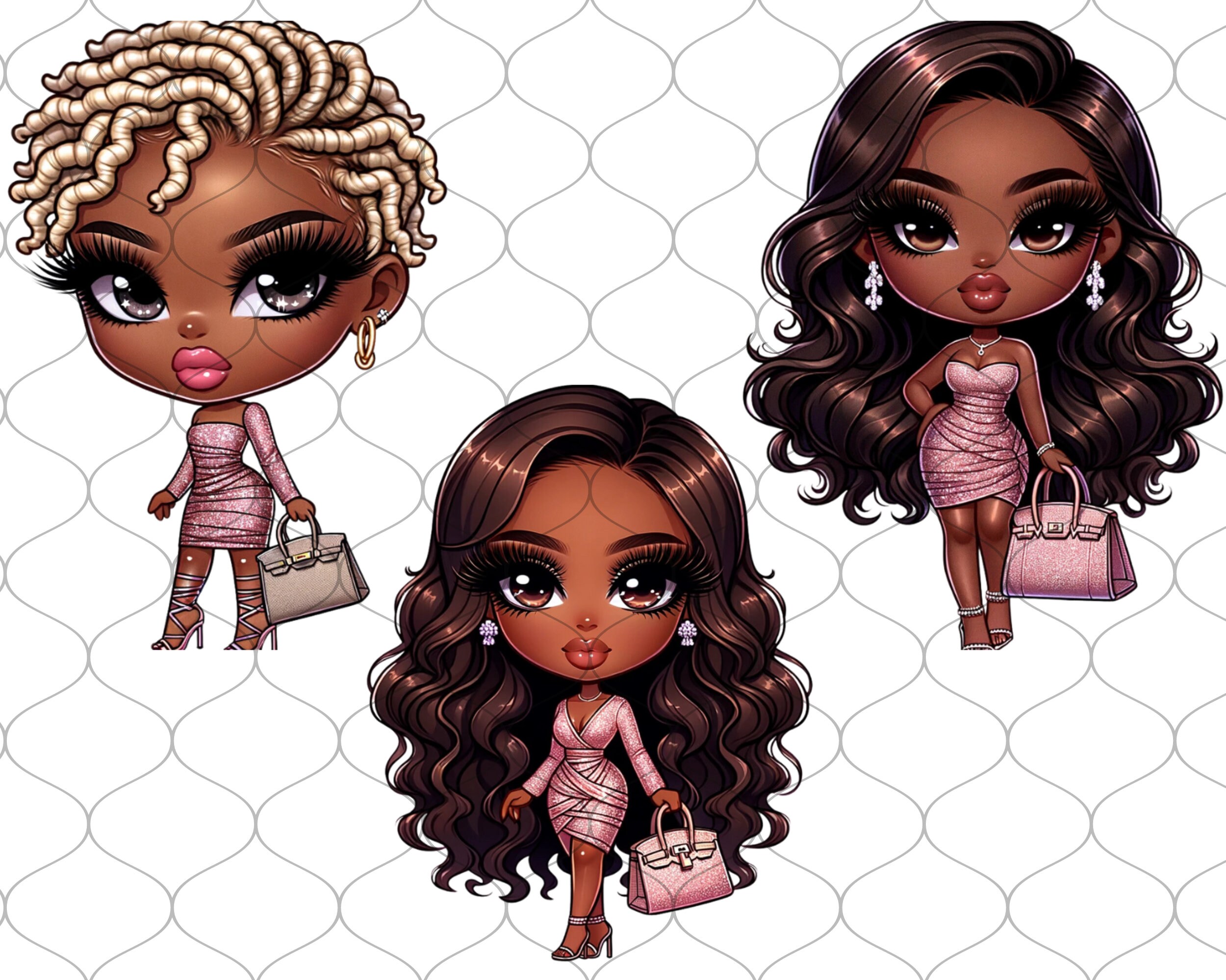 Chibi Pink Lady Boss, 22 PNG, Girl Boss Clipart, Lady Boss Clipart ...