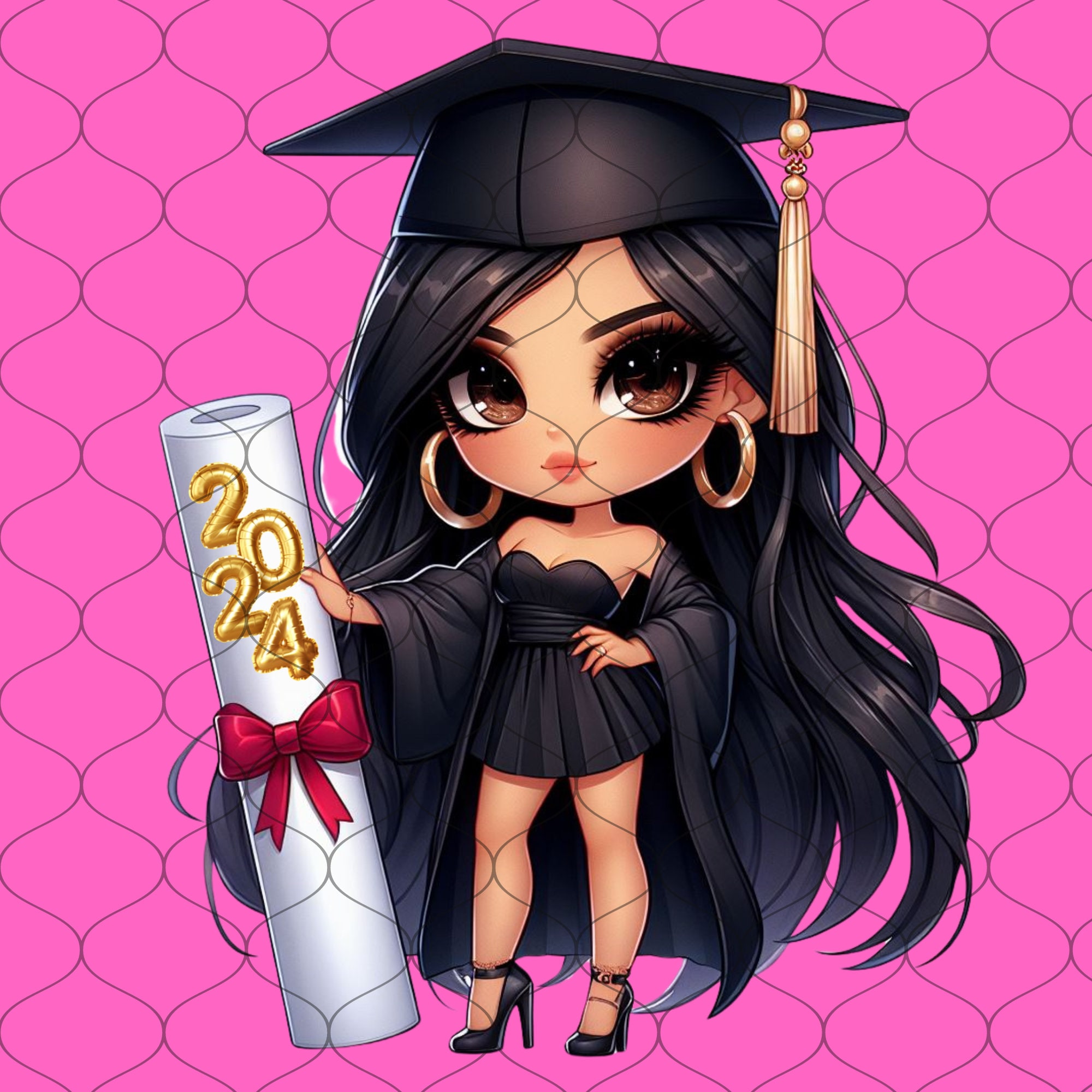 Chibi Beautiful Girl Graduation Png,transparent PNG, Class of 2024 Png ...