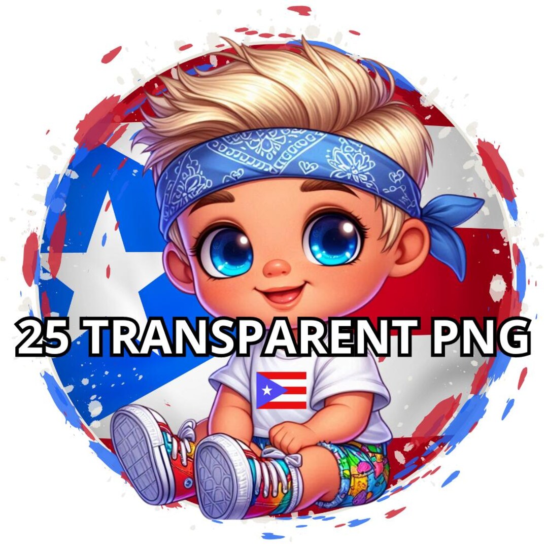 25 Chibi Cute Puerto Rican Blonde/red Hair Baby Boy Png, Puerto Rican ...
